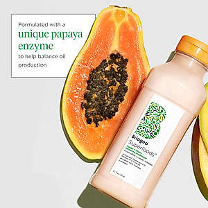 Briogeo Superfoods Mango + Cherry Balancing Conditioner, Replenish Dull, Dry Hair and Balance Oil for Oily Hair, Conditions and Nourished All Hair Types and Textures, Vegan, Cruelty-Free, 12.5 fl oz