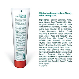 Himalaya Botanique Complete Care Whitening Toothpaste, Simply Mint, for a Clean Mouth, Whiter Teeth and Fresh Breath, 5.29 oz, 4 Pack