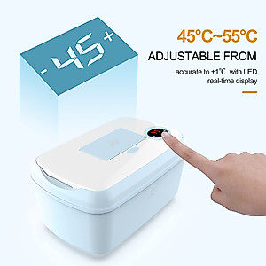 Baby Wipe Warmer Wipes Dispenser : High Capacity LED Display Silent Heating - Wipes Diaper Warmer with Adapter for Newborn Baby