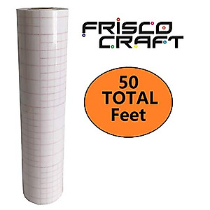 Frisco Craft Premium Clear Transfer Paper Tape - Application Tape Roll for Perfect Alignment of Silhouette Cameo, Cricut Adhesive Vinyl for Decals (12" x 50 FT)