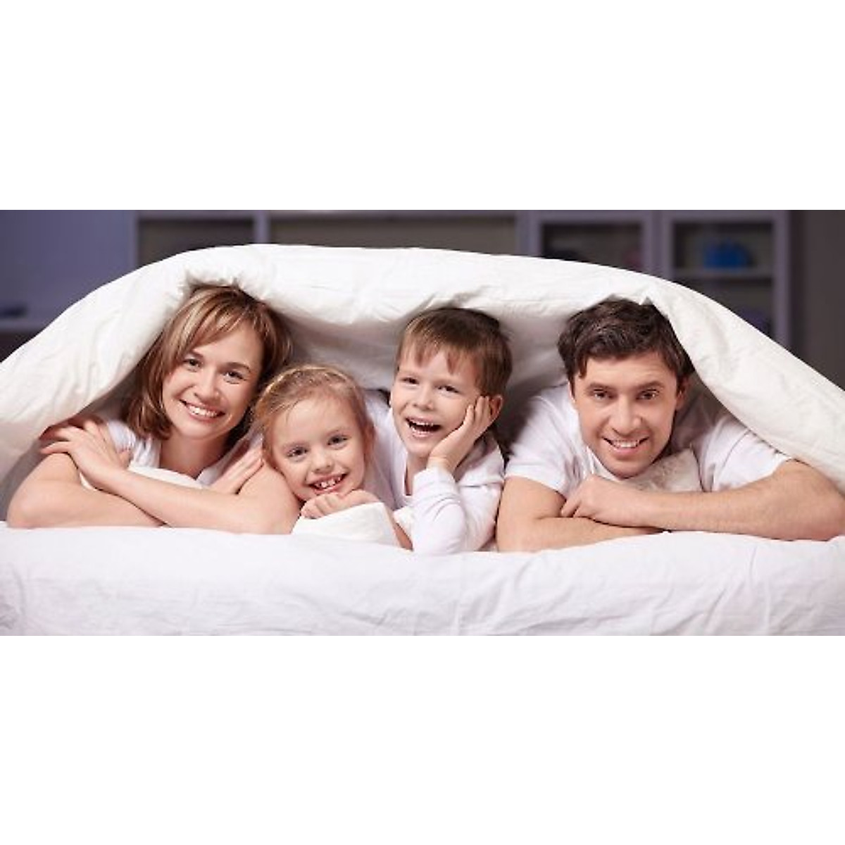 Elf Linen 1500 Thread Count Egyptian Cotton Luxurious Italian Finish 3-PCs Duvet Set { 1 PC Duvet Cover Hidden Zipper Closure with Corner Ties & 2 Pillow Shams Solid (Queen, White)