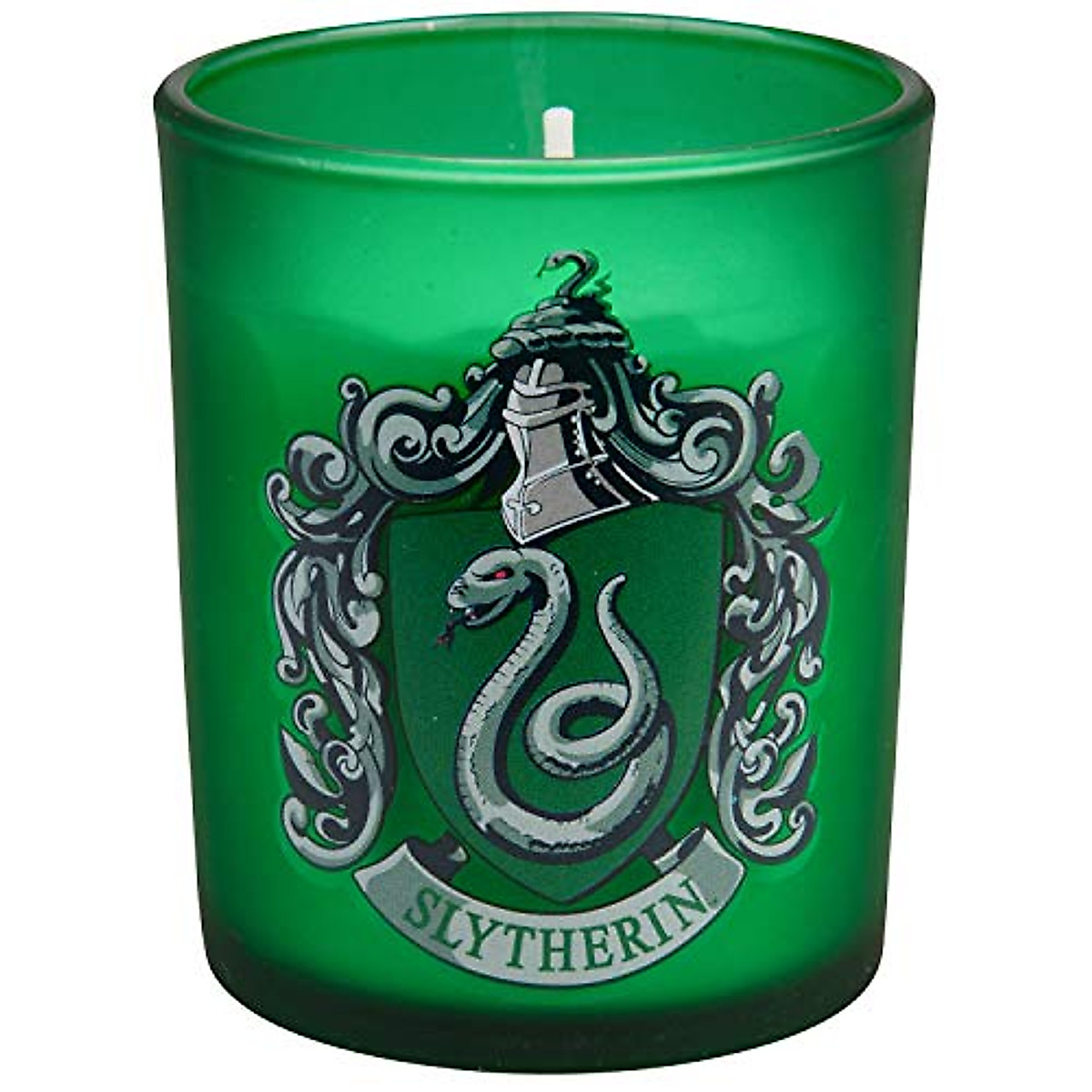 Harry Potter Hogwarts Houses Glass Votive Candles, Set of 4 - Gryffindor, Slytherin, Ravenclaw, Hufflepuff - Unscented, 3 oz - Officially Licensed - Gift for Teens and Adults
