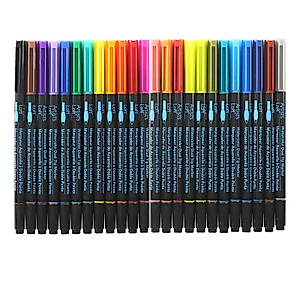 Artist's Loft 24 Watercolor Dual-Tip Markers Perfect for Drawing, Coloring, Arts & Crafts - 1 Pack