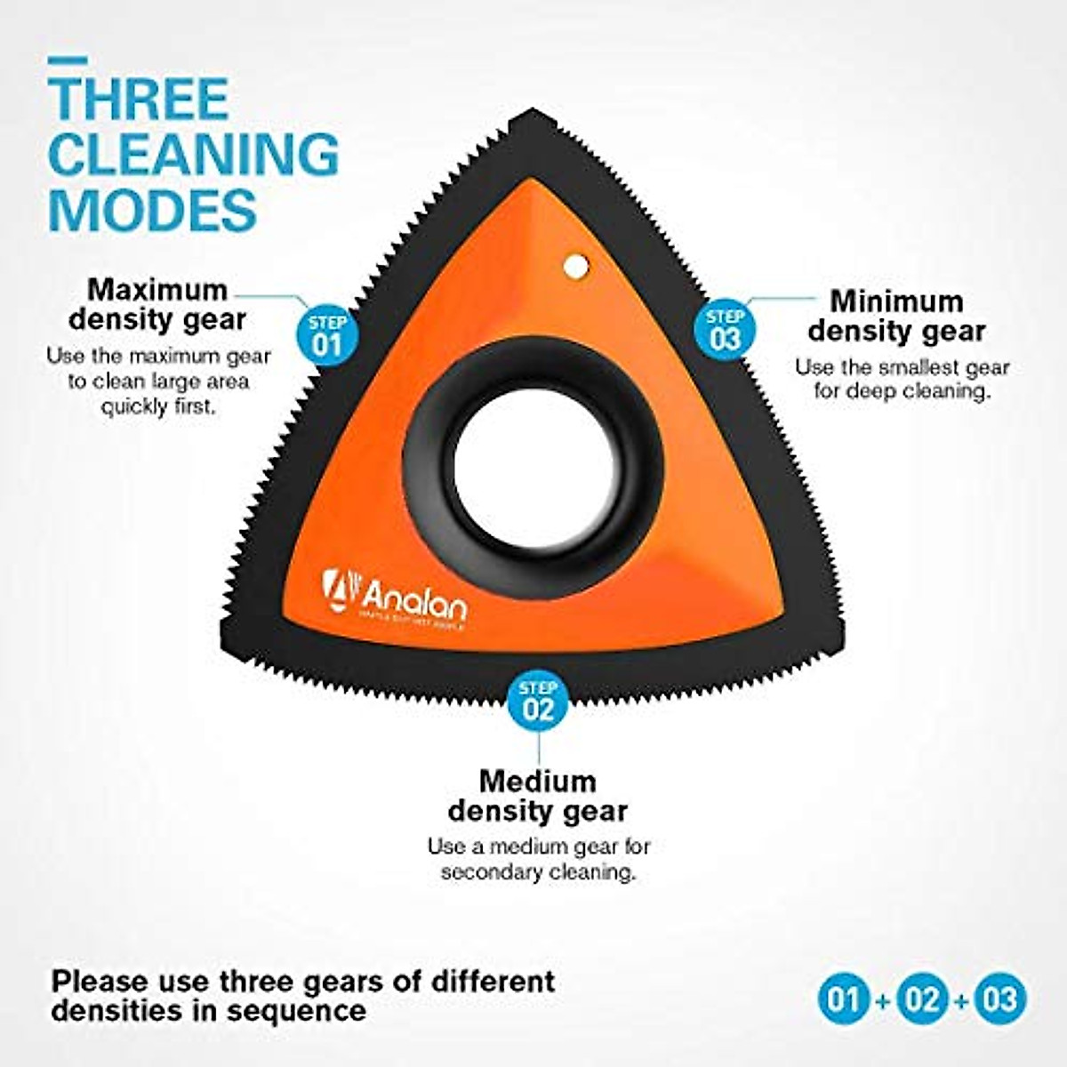 Analan Mini Pet Hair Remover for Car Detailing Supplies, Carpet Dog Hair Remover for Car Interior, Triangle Dog Hair Remover for Auto Detailing, Couch, Furniture, Lint, Carpet (Sun Orange)