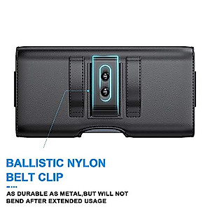 Stronden Holster for iPhone 14 Plus, 14 Pro Max, 13 Pro Max, 12 Pro Max, 11 Pro Max, XS Max - Leather Belt Case with Belt Clip [Magnetic Closure] Pouch w/Built in Card Holder (Fits Regular Case Only)