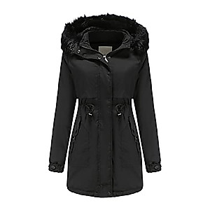Fleece Jacket Plus Size Fuzzy Jackets for Women Fleece Lined Outerwear Coats Color Block Winter Coats Full Zipper Jackets Pocket Chamarras