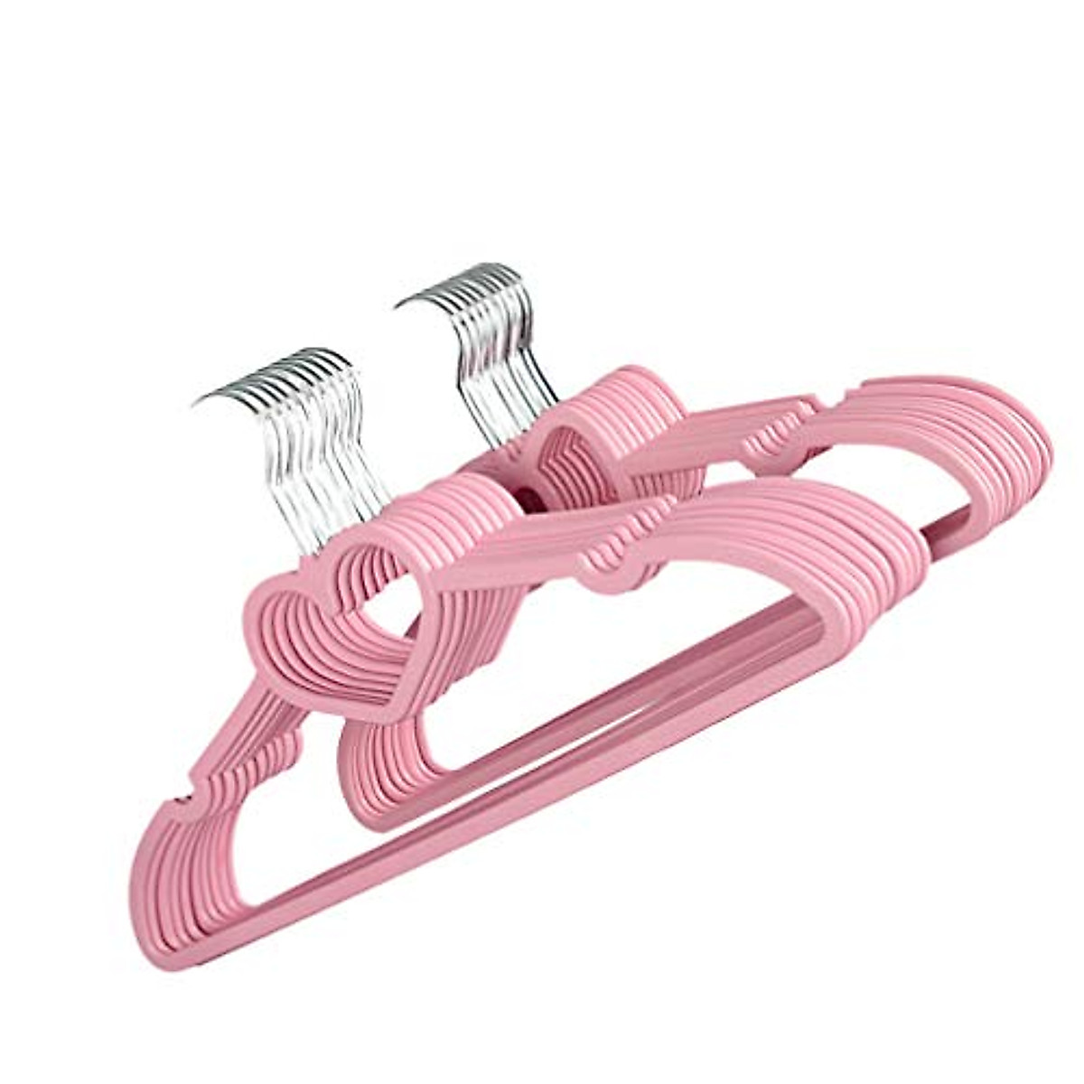VOSAREA 20PCS Plastic Cloth Hangers Heart Hanger for Suit Shirt Coat Everyday Use