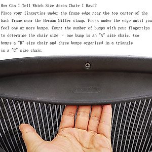 Lumbar Support Pad for Herman Miller Classic Aeron Chair Office Home Seating Graphite - Size A Small