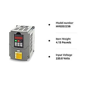 Huanyang VFD,single to 3 Phase,Variable Frequency Drive,2.2kW 3HP 220V input AC 10A for Motor Speed Control,HY Series