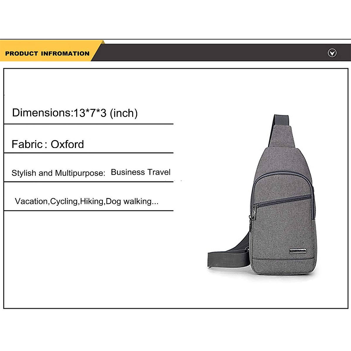 SHAPE YOU Sling Backpack Multipurpose Crossbody Shoulder Bag Travel Hiking Chest Daypack for Men Wallet Women Mini Purse Cell Phone Purse Over Shoulder Strap