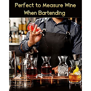 NUTRIUPS Mini Carafe Mini Individual Wine Carafe Single Serving Glass Wine Carafes Set Glass Mini Carafe Decanters Small Individual Wine Decanter (Set of 6 8.5oz)