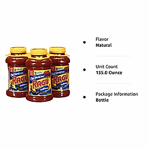 Ragu Old World Style Traditional Pasta Sauce (45 Ounce each, 3 Pack)