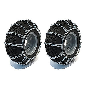 Oregon 67-001 Lawn & Garden Tire Snow Chains With 2-Link Spacing Size 16X650-8 & 15X600-6 Tire Snows