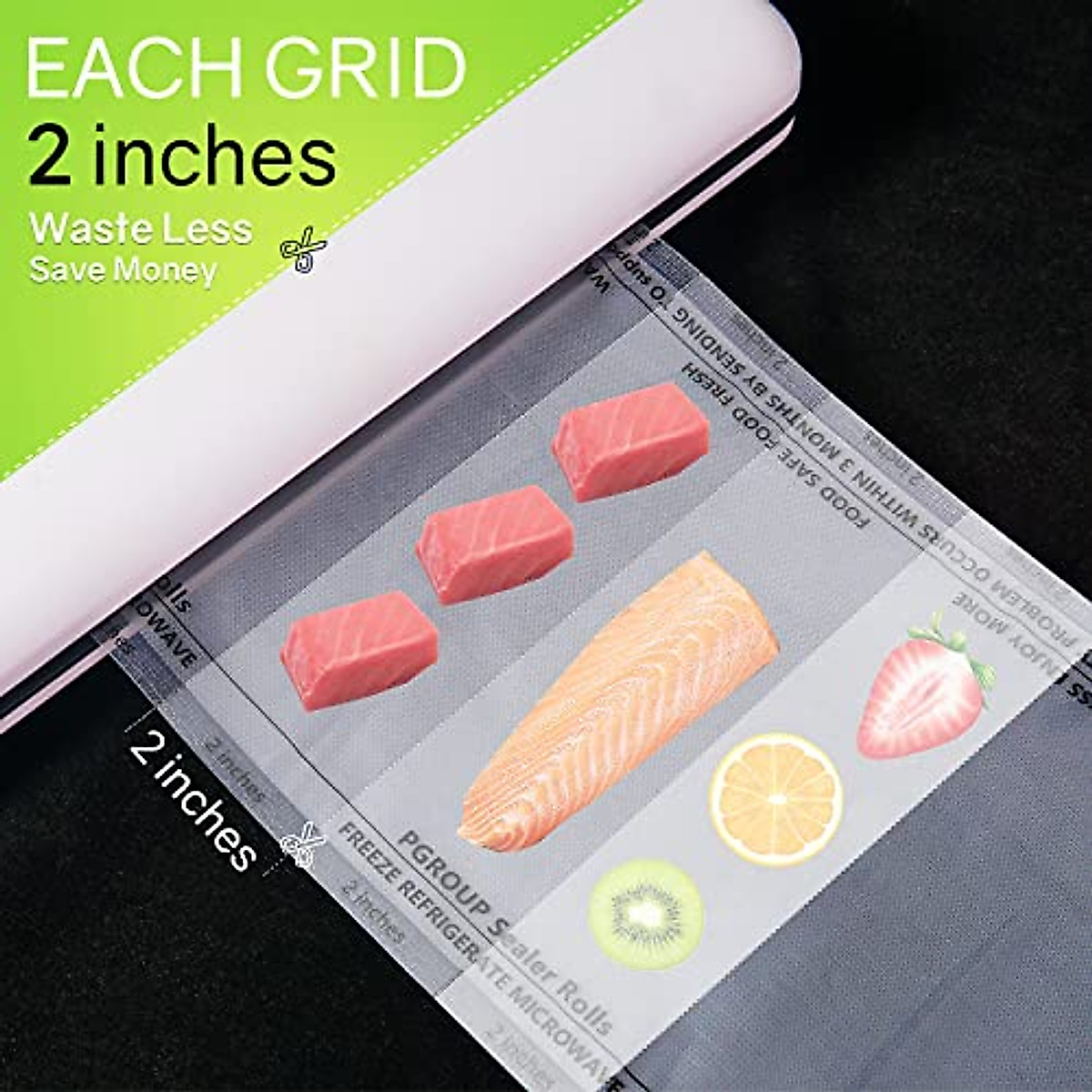 Vacuum Sealer Bags (2 Rolls-11" x 50') for Food Saver Commercial Grade, BPA Free, Heavy Duty Great for vac storage, Meal Prep