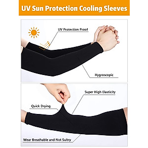 Boao 10 Pairs Arm Tattoo Sleeves for Men UV Sun Protection Arm Compression Sleeves for Gardening Sport Cycling Fishing