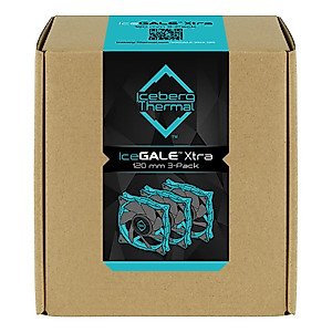 Iceberg Thermal IceGALE Xtra 120mm PWM High Performance Case Fan ((3-Pack) Teal)
