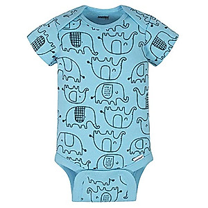 Onesies Brand baby-boys 8-pack Short Sleeve Mix & Match Bodysuits and Toddler T Shirt-Set, White Elephant, Newborn US