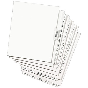 Avery Unpunched Legal Exhibit Dividers, Avery Style Helvetica Bold Type, Letter Size, Individual Side Tab #7, 25 Total (11917)