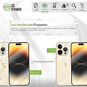 IQShield Screen Protector Compatible with Apple iPhone 14 Pro Max (6.7 inch)(2-Pack) Anti-Bubble Clear TPU Film