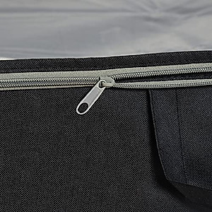 Amazon Basics Fabric Underbed Storage Bag Organizer with Handles - Black, 30.2"L x 20.1"W x 5.7"H, Pack of 2
