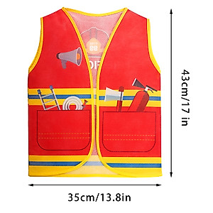 10 Pcs Community Helper Dress Up Vest Boys Dress Up Clothes Vest Career Cosplay Occupation Pretend Play Costume for Career Day Costume