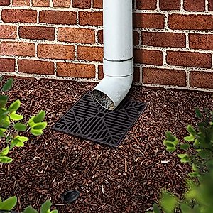 LFUTARI Rain Gutter Downspout Extensions Flexible-No Dig Low Profile Catch Basin Downspout Extension Kit-Down Spout Extender for Yard, Ground and Lawn Included