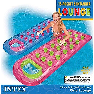 Intex 59895EP 18-Pocket Suntanner Lounge Floating Lounger (Set of 2)