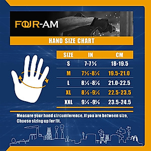 FOUR-AM Work Gloves Men & Women, Utility Mechanic Working Gloves High Dexterity Touch Screen For Multipurpose,Excellent Grip (M)