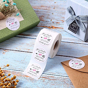 500 Pieces Your Order Made My Day Stickers Decorative Business Stickers Thank You Stickers Self-Adhesive Round Circle Thank You Label for Envelope Bag Seals Party Supplies (Red, 3.8 cm/ 1.5 Inch)