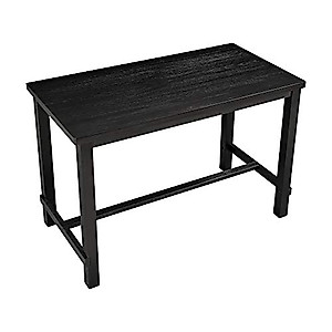 Modern 5 Piece Counter Height Dinig Table Set for 4, Upholstered Dining Table Set Include Rectangle Table and 4 Padded Chairs