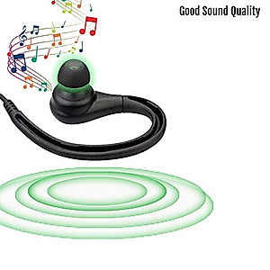 Retevis RT22 Walkie Talkie Earpiece with Mic, 2 Pin Earhook Earpiece, Compatible H-777 RT21 RT68 RT19 Baofeng UV-5R Arcshell AR-5 Two Way Radio, Security Two Way Radio Headset(6 Pack)