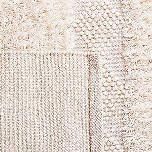 Safavieh Natura Collection 6' x 9' Ivory NAT722A Handmade Rustic Textured Wool Area Rug