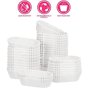 SENTOP 1000pcs Oval Paper Baking Cups, Safe Grease Proof Paper Tray High Temperature Cake Cup, Boat Shaped Cupcake Muffin Baking Cups for Muffins, Cupcakes or Mini Snacks