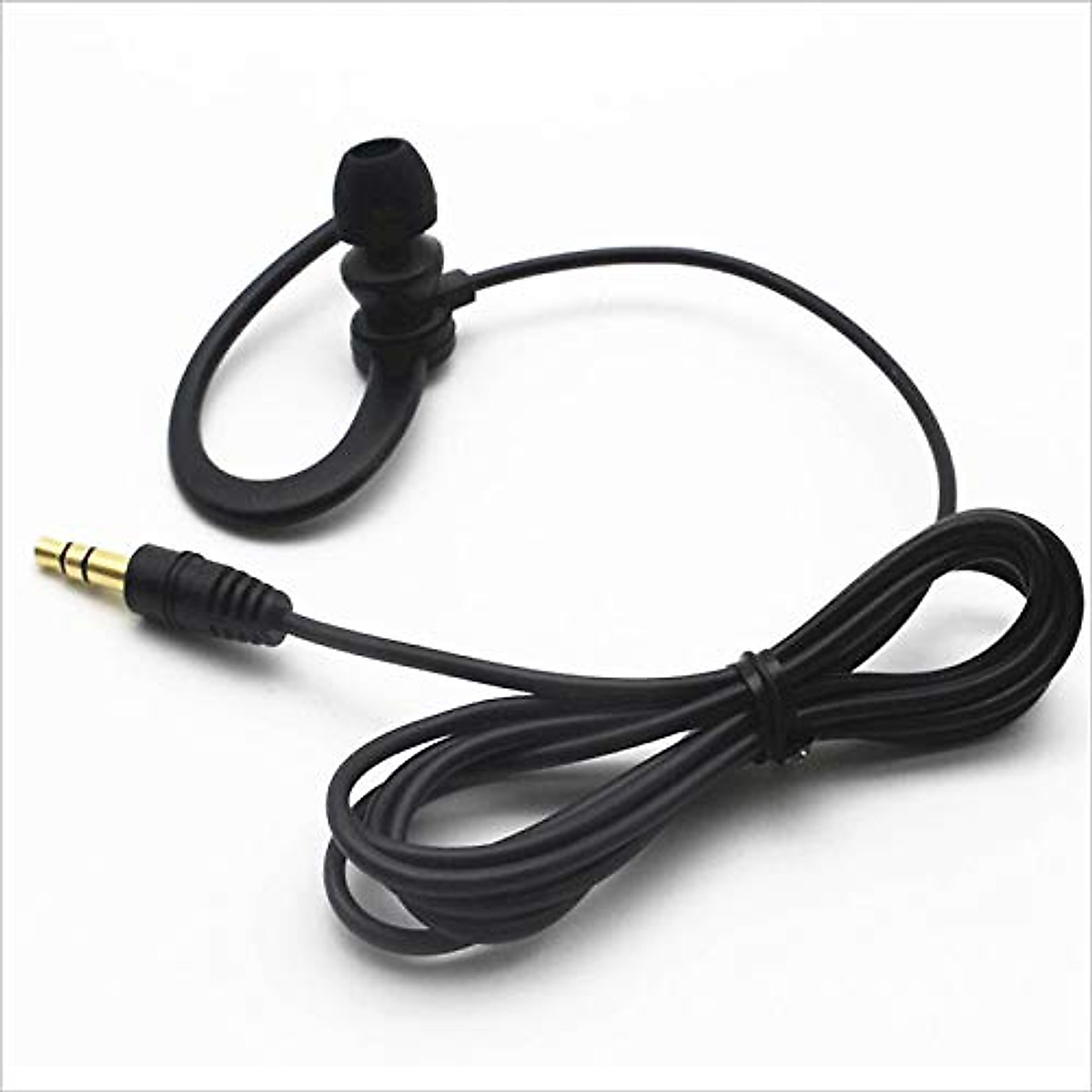 LINHUIPAD Single Side Earbud Headphones Stereo in-Ear Earphone Removable Hook Earphone for PC Smartphones MP3 MP4 Players