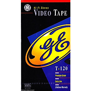 GE Hi-Fi Stereo T-120 Video Tape (Premium Grade)