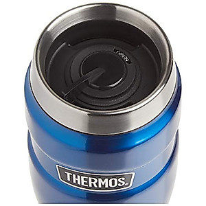THERMOS Stainless King Vacuum-Insulated Travel Tumbler, 16 Ounce, Electric Blue