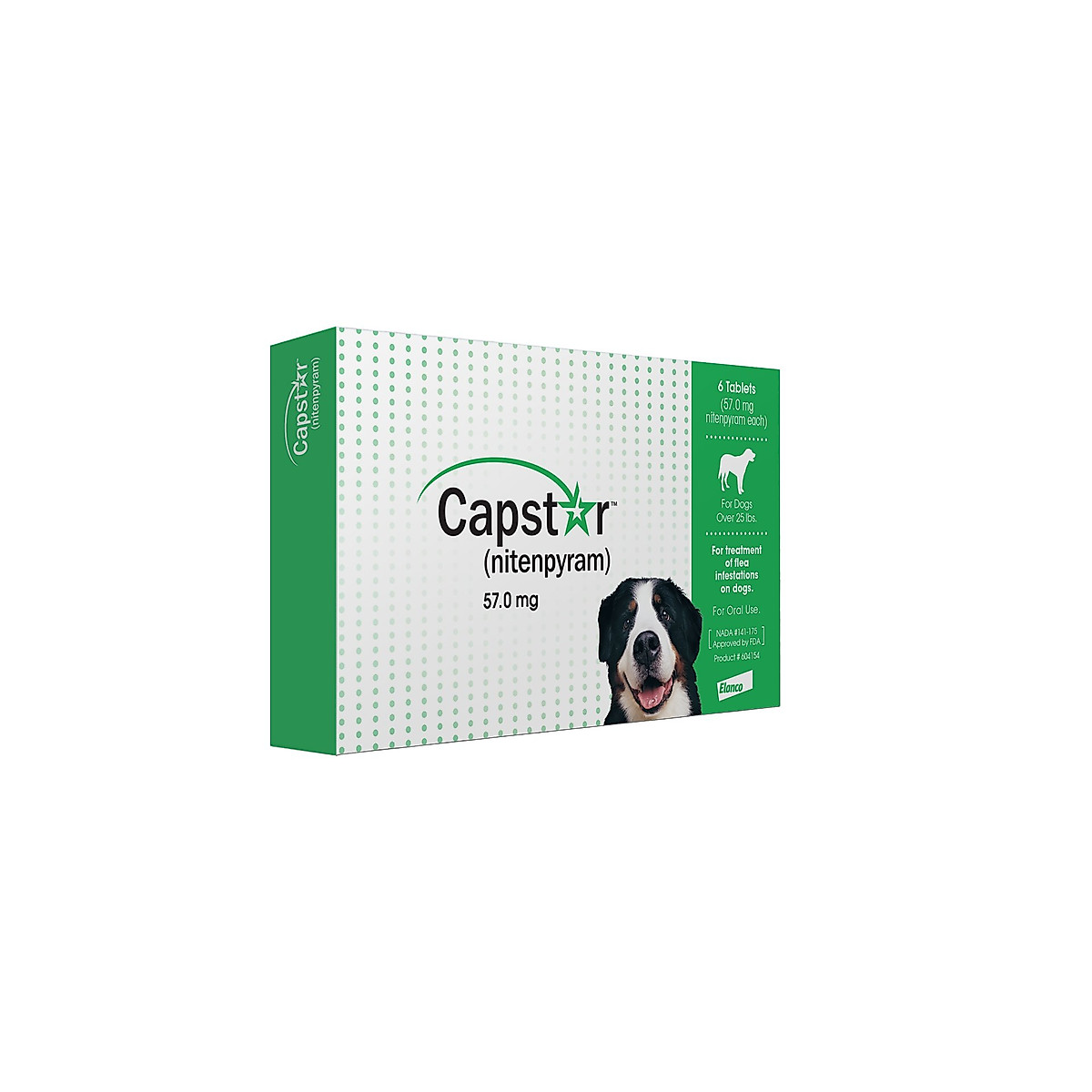 Capstar Green Box Flea Oral Treatment for Large Dogs Over 25lbs. 6 Pill/tablets (CA4925Y07AM)