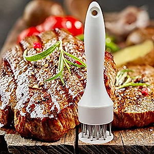 Meat Tenderizer Tool with Ultra Sharp Stainless Steel Needle Blades 2 Pack Meat Tenderizer Tool Profession Kitchen Gadgets Jacquard for Tenderizing and Cooking BBQ, Marinade, Steak, Beef, and Poultry