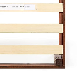 Mellow Naturalista Classic 12 Inch Solid Wood Platform Bed with Wooden Slats, Cal King, Espresso