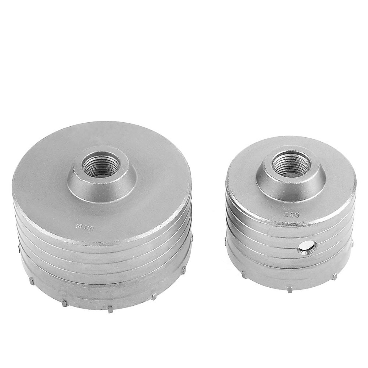 Core Drill Bit Set, 10Pcs Concrete Hole Saw Kit SDS Plus Extension Shank Tungsten Masonry Wall Hole Cutters for Drilling Brick Concrete Cement Stone Granite Marble