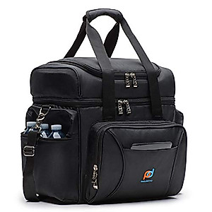 XXX-Extra Large Multiple Meals Cooler Bag (14x13x9.5 in) with Leakproof Hard Liner Bucket. Two Insulated Compartment, Heavy Duty 1680D Fabric, Thick Insulation, Reinforced Stiches, Durable Zipper.