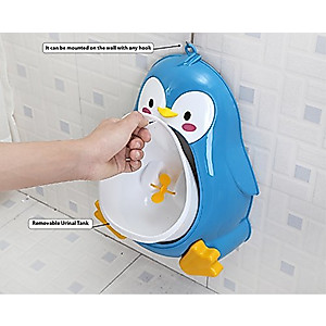 Conforzy, Penguin Standing Potty Training Urinal for Boys with Fun Aiming Target (Black)