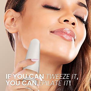 Epilady Esthetic Pearl Epilator for Women Face, Womens Facial Hair Remover | Included Case & Cleaning Brush, Electric Tweezers for Women Facial Hair