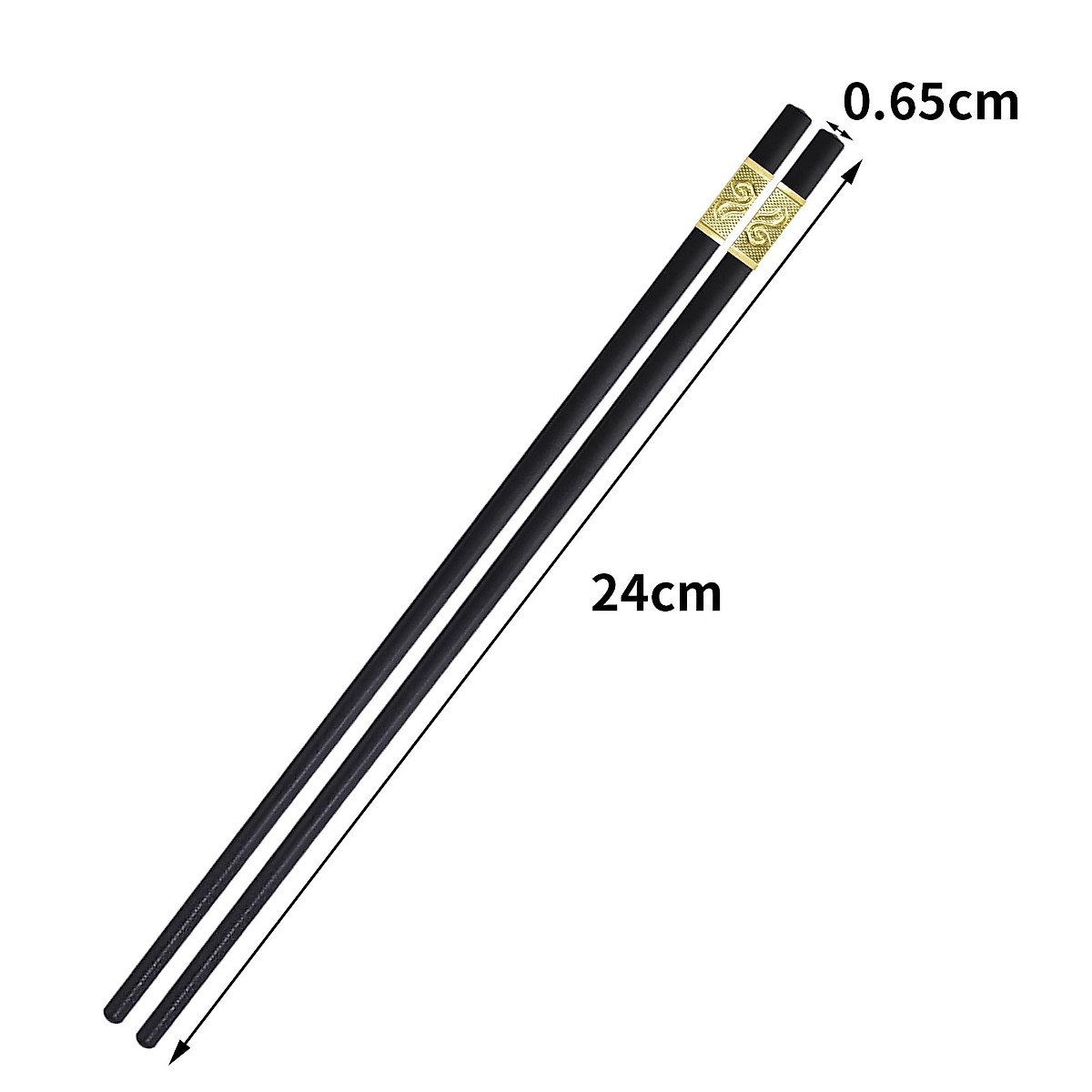 LNAUJS Fiberglass Chopsticks, 10 Pairs, Reusable and Non-Slip, Dishwasher Safe, Chinese Chopsticks for Restaurant Dining and Home Kitchen