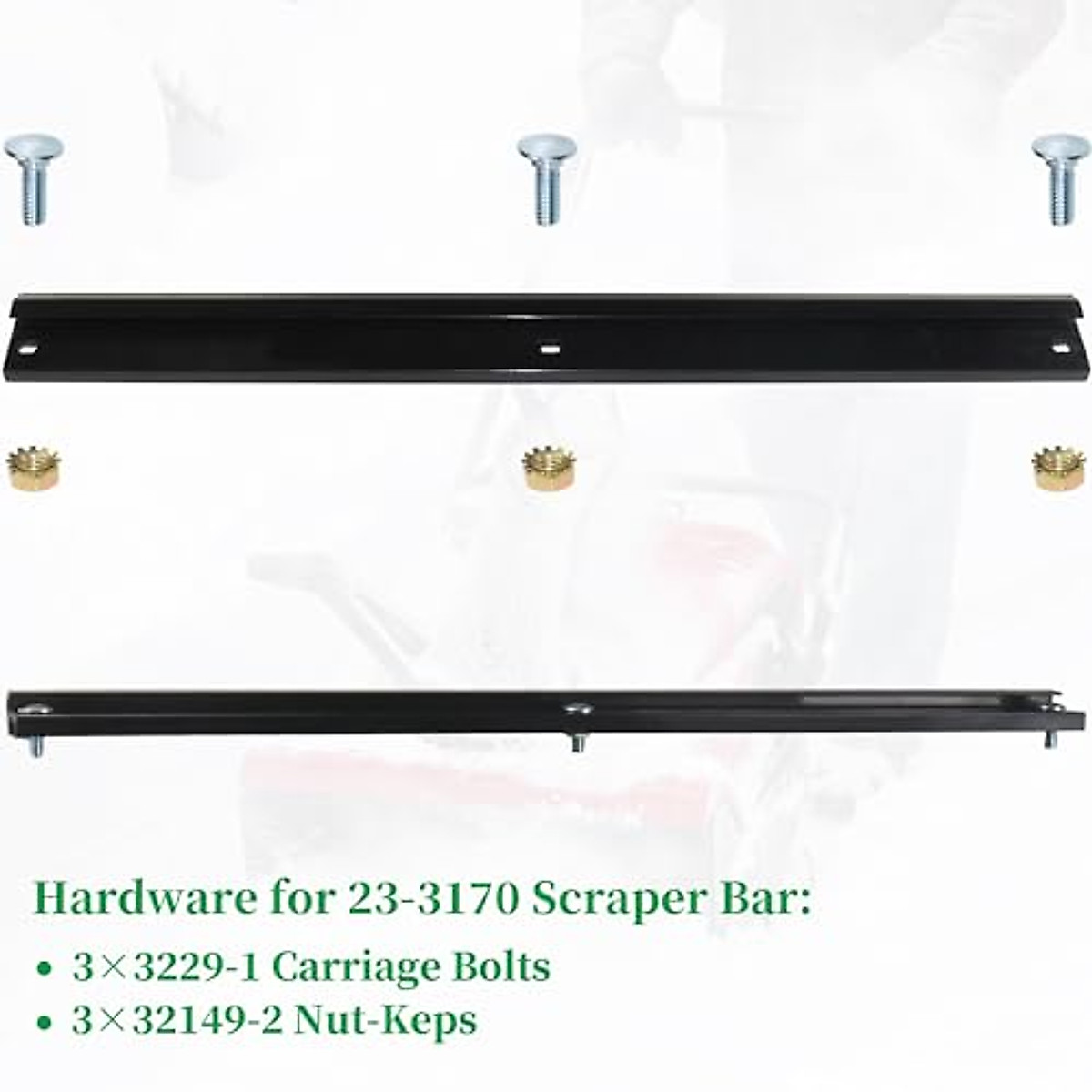 POSFLAG 23-3730 Rotor Blade Paddle with Toro 23-3170 Scraper Blade for Toro S-200, S-620, S200, S620 and Snow Master 20 Snowthrowers