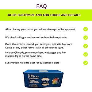 Personalized Customized with Logo Table Cloth 4FT 6 FT 8 FT Table for Tradeshow Events Birthday Wedding Anniversary Tradeshow Mantel Personalizado (Rectangle 6FT30 x 72" x 30" No Pleats no Back)