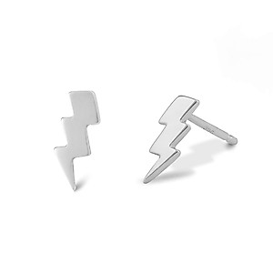 Boma Jewelry Sterling Silver Lightning Bolt Stud Earrings