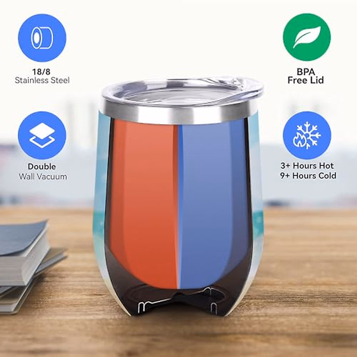 silichee 12 Oz Stainless Steel Coffee Travel Mug with Lid Let the Sunshine in Summer Beach Poster Insulated Tumblers Vacuum Coffee Mugs for Cold and Hot Drinks,Coffee,Wine