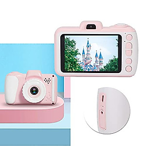 Luqeeg Kids Cartoon Camera, 20MP Children Digital Camera with 3.5In HD Screen, Support Timing Function with 1000mAh Lithium Battery 2000W PX Front and Rear Dual Cameras Design for Home Use