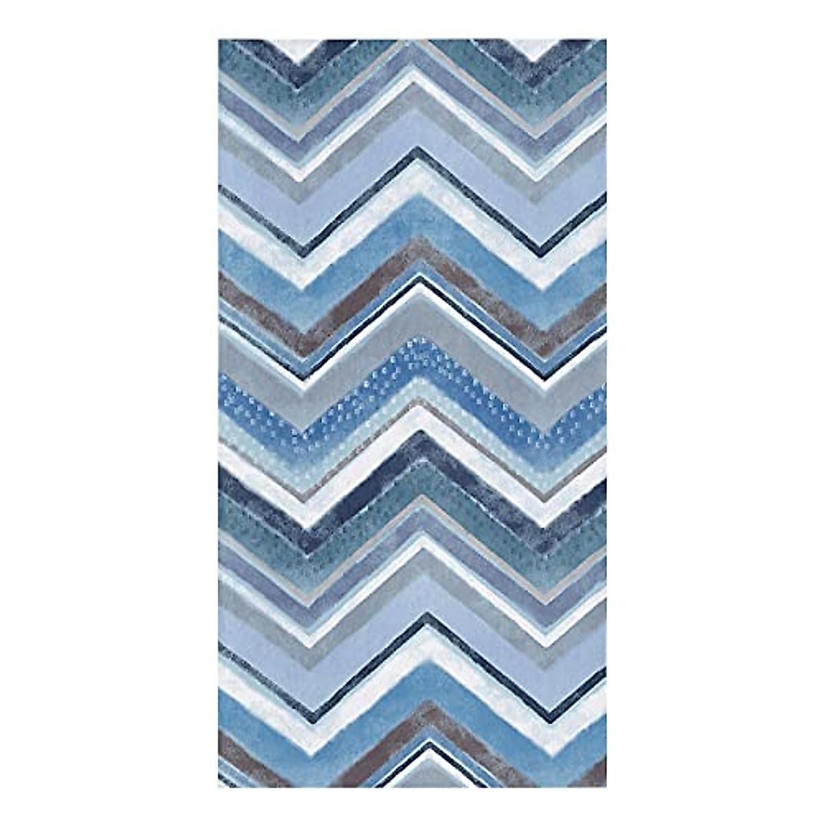 Big buy store Zig Zag Chevron Geometric Lines Kitchen Dish Towels, Soft Lightweight Microfiber Absorbent Hand Towel Northern Europe Blue Tea Towel for Kitchen Bathroom 18x28in
